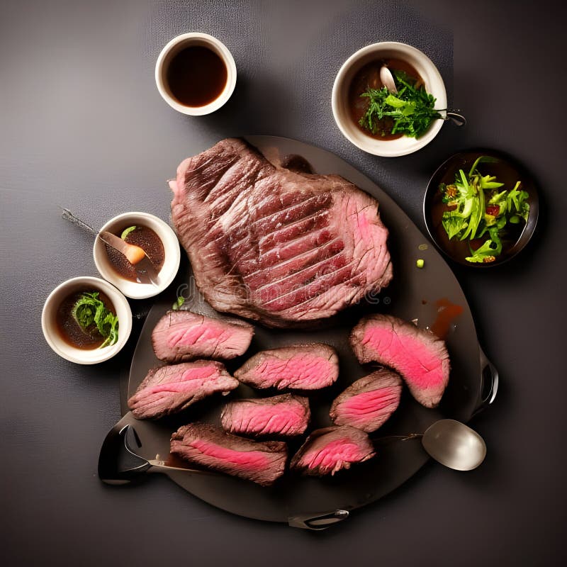 Beef stake with asparagus stock image. Image of meal - 18810923