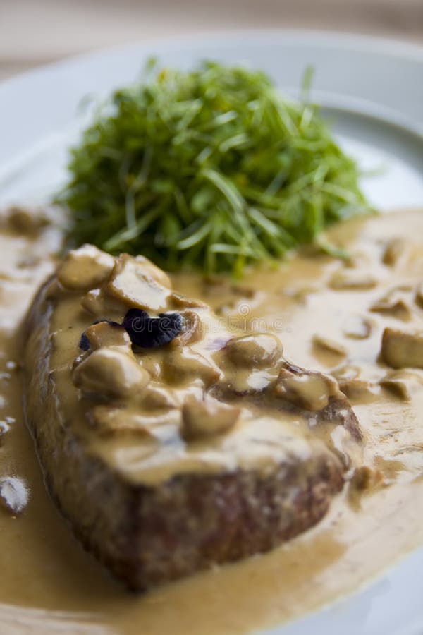 Beef steak stock image. Image of dinner, mushroom, tasty - 10945825