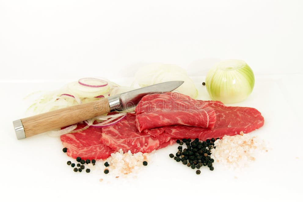 Beef steak stock photo. Image of steaks, disc, onion - 23229840