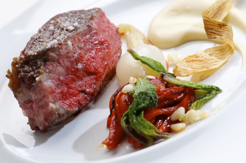 Beef steak stock image. Image of sauce, cuisine, food - 27851187