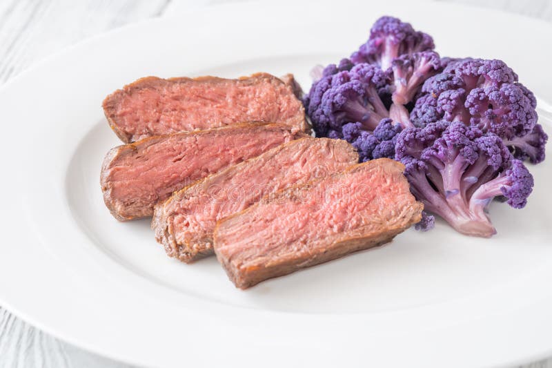 Beef Steak with Cauliflower Stock Image - Image of steak, beef: 331992465