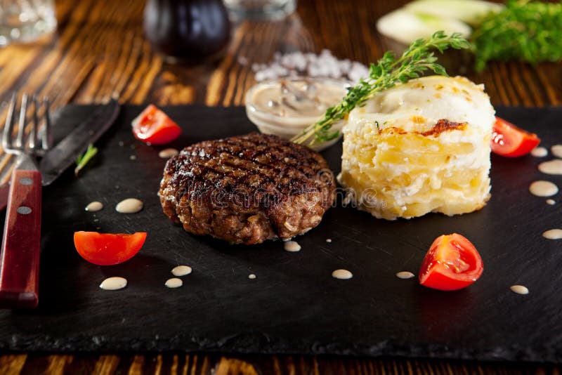 Beef Steak Dish stock photo. Image of grilled, barbecue - 80549540