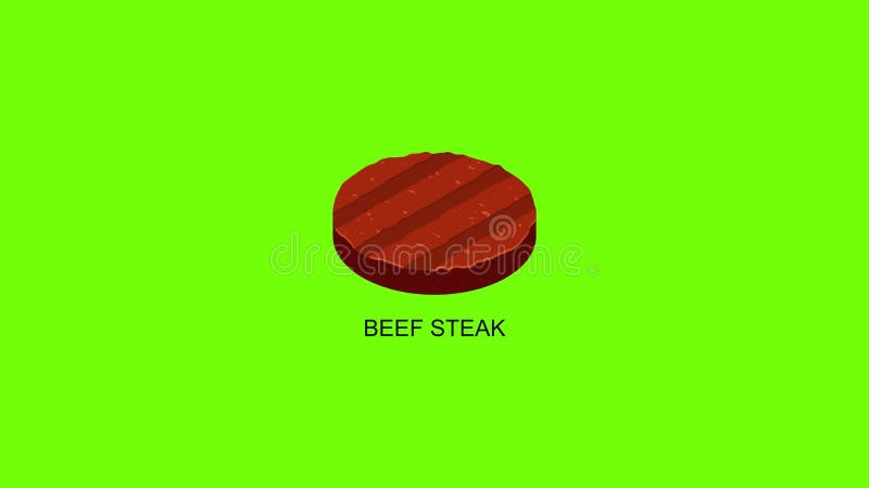 Beef steak icon animation stock video. Video of delicious - 222784065