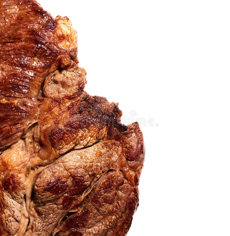 Beef Steak Isolated on White Background Stock Image - Image of meat ...