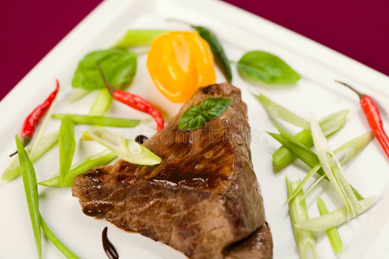 Beef steak stock image. Image of dining, food, spice - 41832589