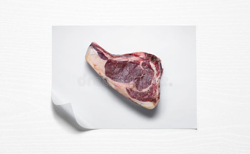 Beef Steak Over Butcher Paper Stock Image - Image of restaurant ...