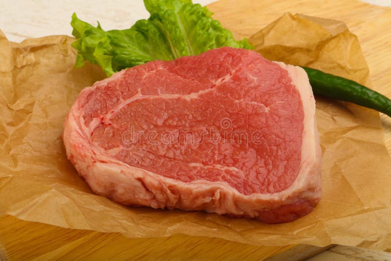 Beef steak raw stock photo. Image of preparation, butcher - 111794958