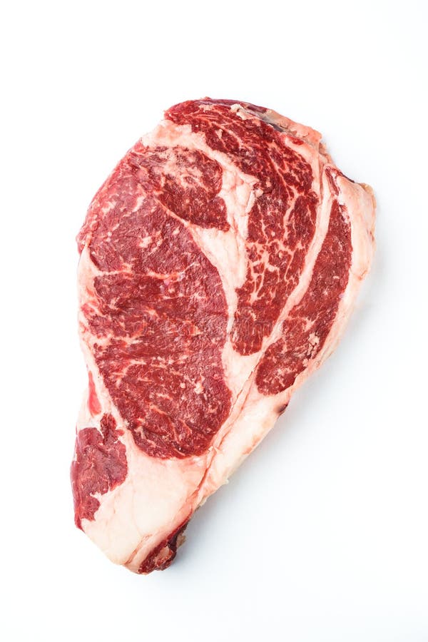 Beef Steak, Raw Meat on White. Stock Image - Image of steak, flat ...