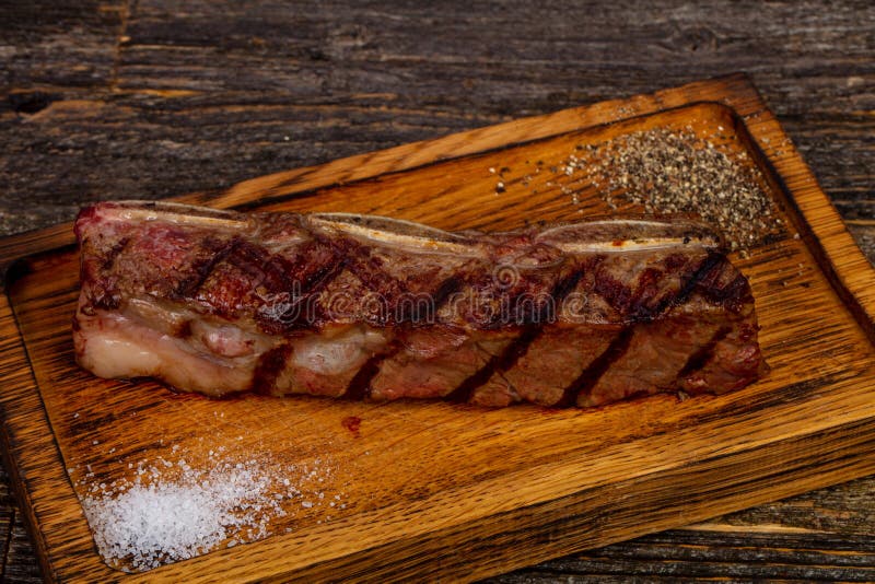 Raw Short Ribs on a Cutting Board Stock Image - Image of charbroiled ...