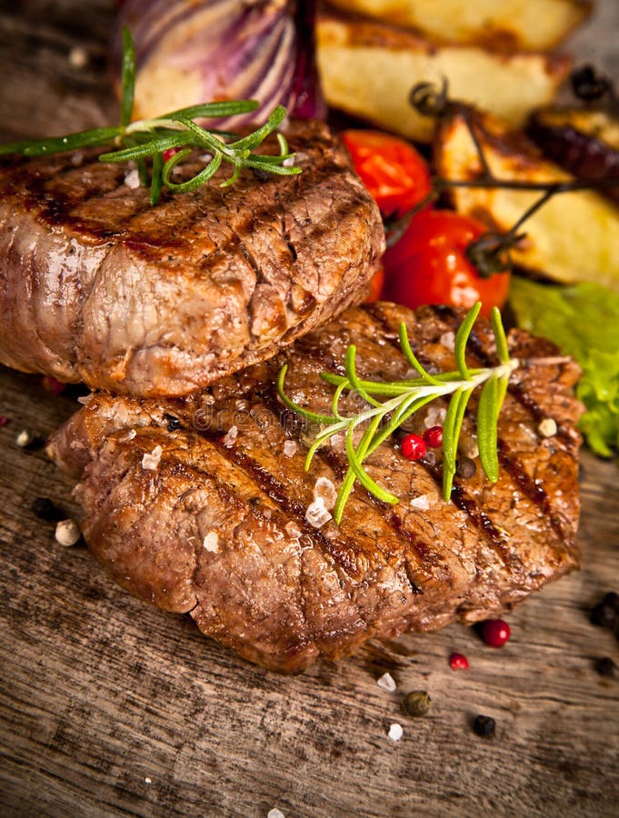 Beef steaks stock photo. Image of barbecue, preparation - 30972626