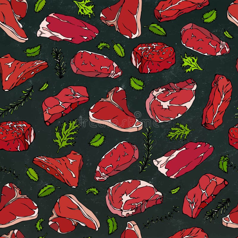 Retro Bbq Grill Seamless Pattern Stock Illustrations 479 Retro Bbq