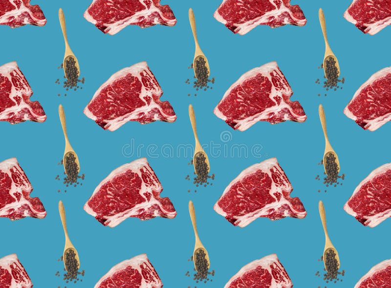 T Bone Steak Seamless Pattern Stock Photos - Free & Royalty-Free Stock ...