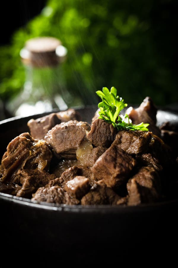 Beef stew in a bowl stock photo. Image of rustic, polish - 182714666