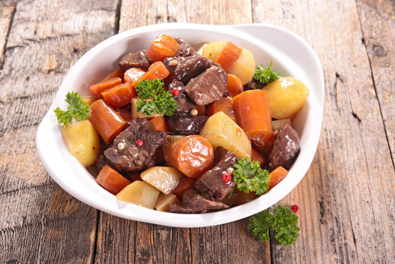 Beef stew with carrot stock image. Image of dinner, meat - 62307521