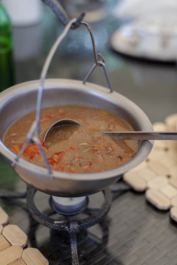 Beef Stew in a Cauldron at a Restaurant Stock Photo - Image of beef ...