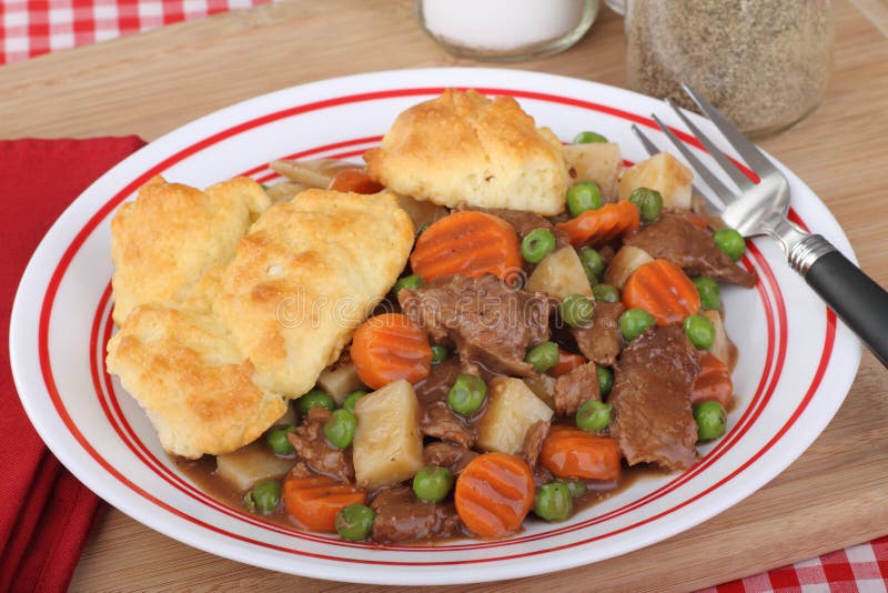 Beef Stew Dinner stock image. Image of meal, biscuits - 28010499