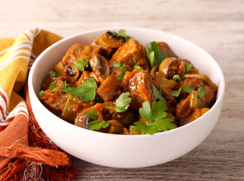 Beef stew with green beans stock image. Image of meat - 336965723