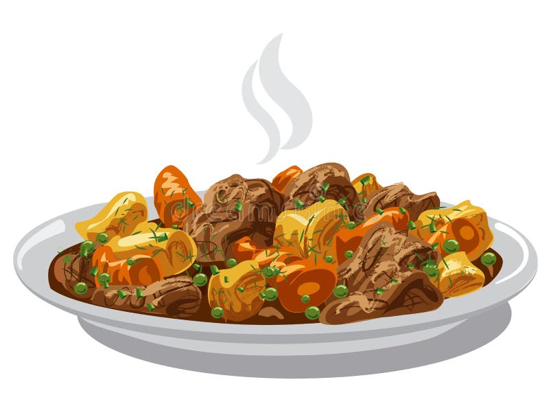 Beef stew stock illustration. Illustration of cuisine - 30810621