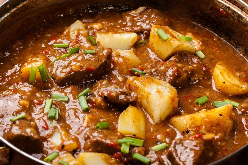 Beef stew with potatoes stock image. Image of beef, onions - 86007617