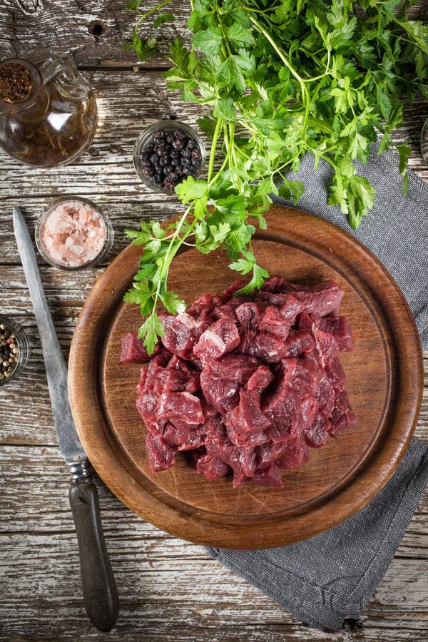 Beef Stew Prepared on a Chopping Board Stock Image - Image of goulash ...