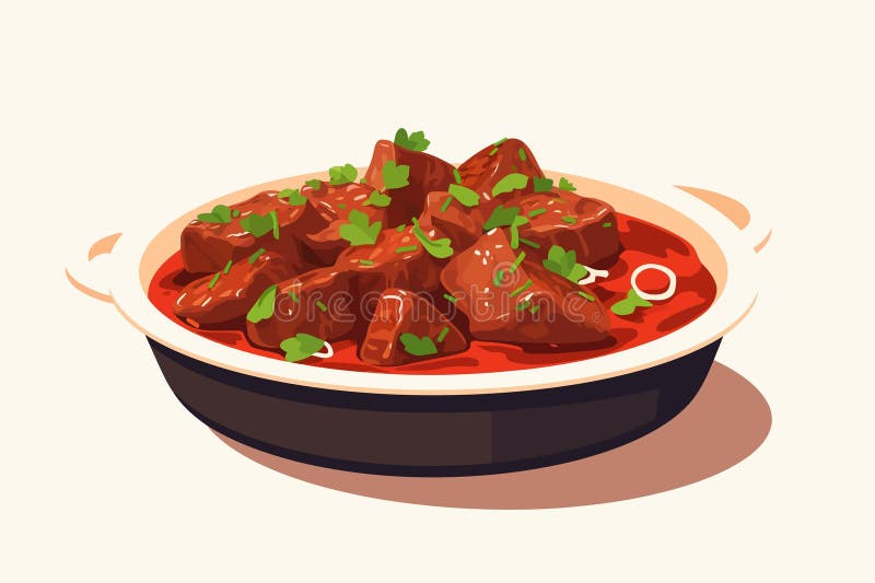 Beef Stew Vector Flat Minimalistic Isolated Vector Style Illustration ...
