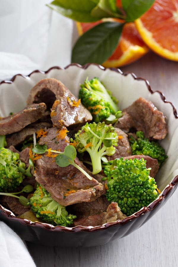 Beef stewed with broccoli stock image. Image of cuisine - 51514589