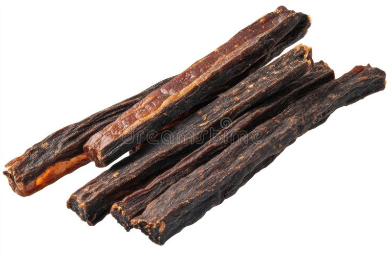 Beef Sticks on White stock image. Image of protein, presentation ...