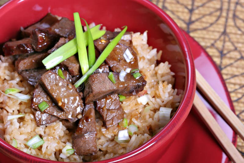Beef stir-fry rice stock photo. Image of dinner, brown - 4113638