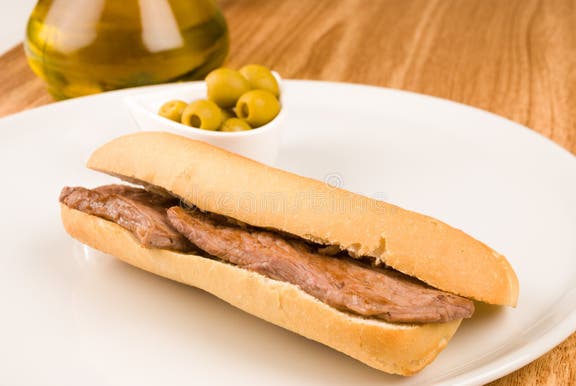 Beef sub stock photo. Image of horizontal, ternera, pepito - 26229430