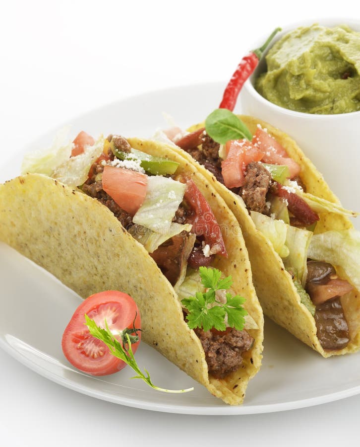 Mexican fiesta meat tacos stock image. Image of pico, steak - 8891331