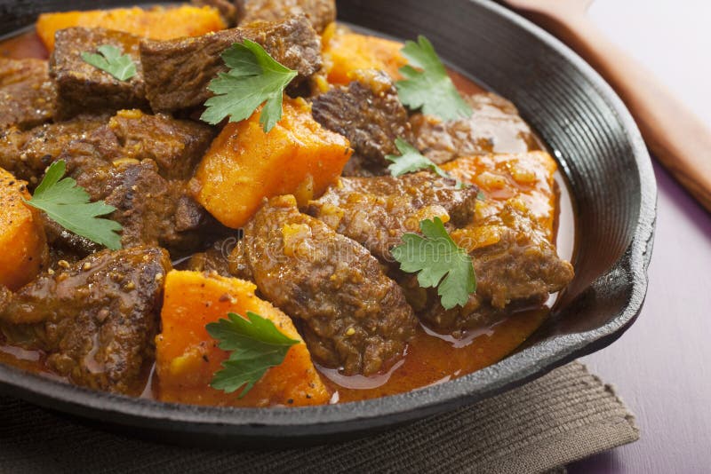 Beef Tagine with Sweet Potato Stock Image - Image of tajine, beef ...