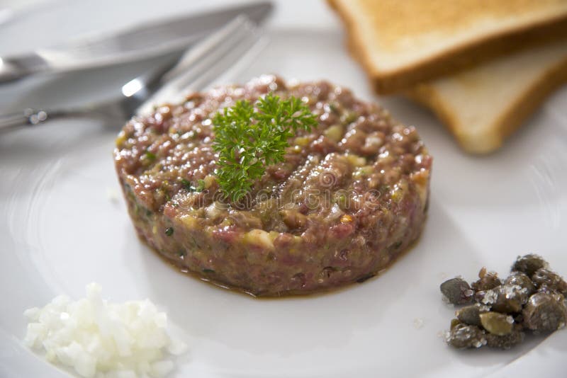 Beef Tartar stock photo. Image of toast, tatar, bread - 33547340
