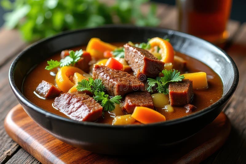 Beef Tendon Stew Delight stock illustration. Illustration of aromatic ...