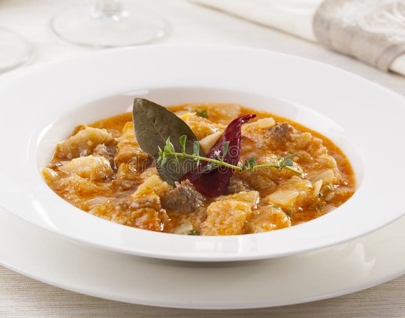 Beef Tripe Served on a White Plate Stock Image - Image of meal, gourmet ...