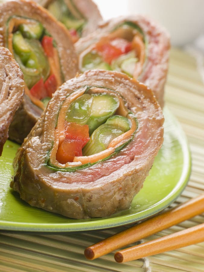 Beef and Vegetable Rolls stock photo. Image of people - 5356198