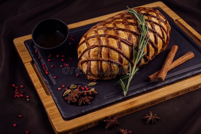 Beef Wellington.meat, Baked in Puff Pastry Stock Photo - Image of ...