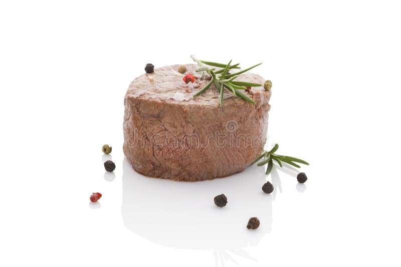 Beefsteak on White Background. Stock Photo - Image of eating, juicy ...