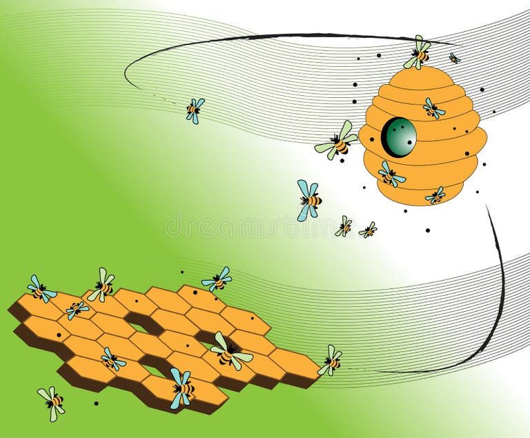 Active Beehive Stock Illustrations – 172 Active Beehive Stock ...