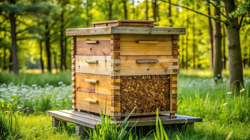 Buzzing Harmony: Beehive in the Apiary Embracing Natural Beekeeping ...