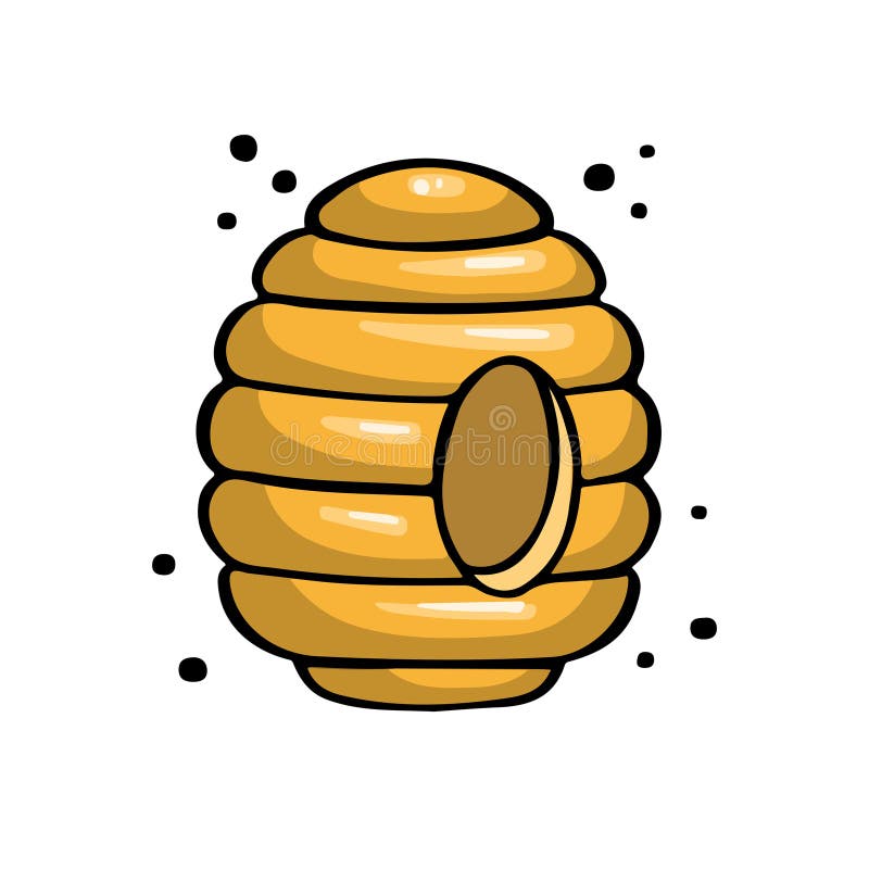 Beehive, Home for a Bee, Vector Illustration Stock Vector ...