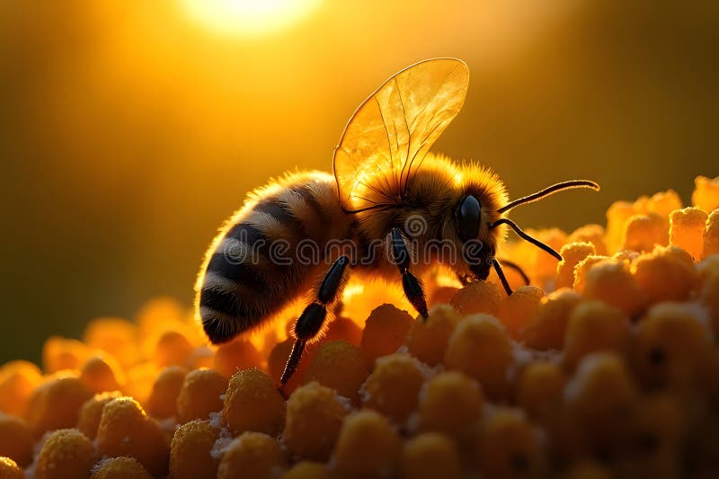 The Beehive , Many Bees and Hunny Stock Illustration - Illustration of ...