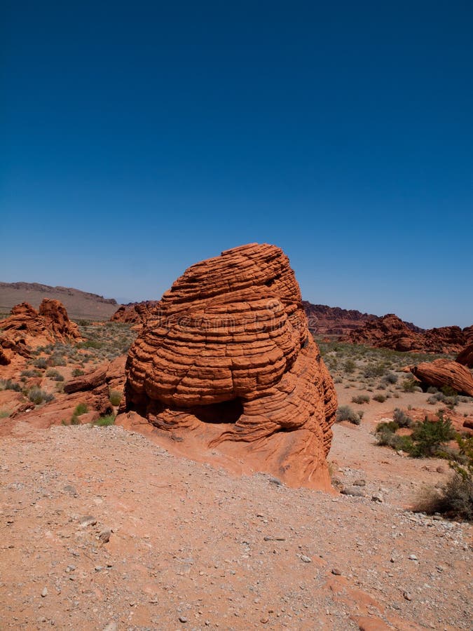Beehive Rock Detail in the Valley of Fire Stock Photo - Image of ...