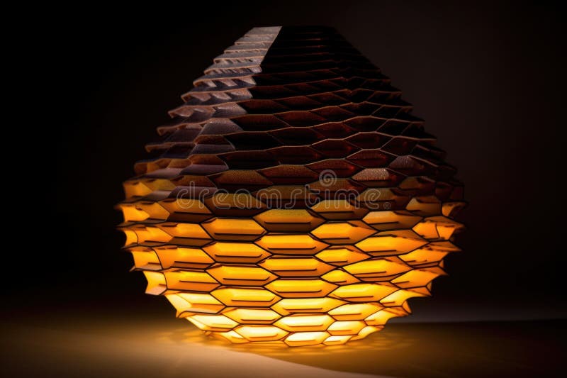 Beehive-shaped Geometric Lampshade Casting Shadows Stock Illustration ...
