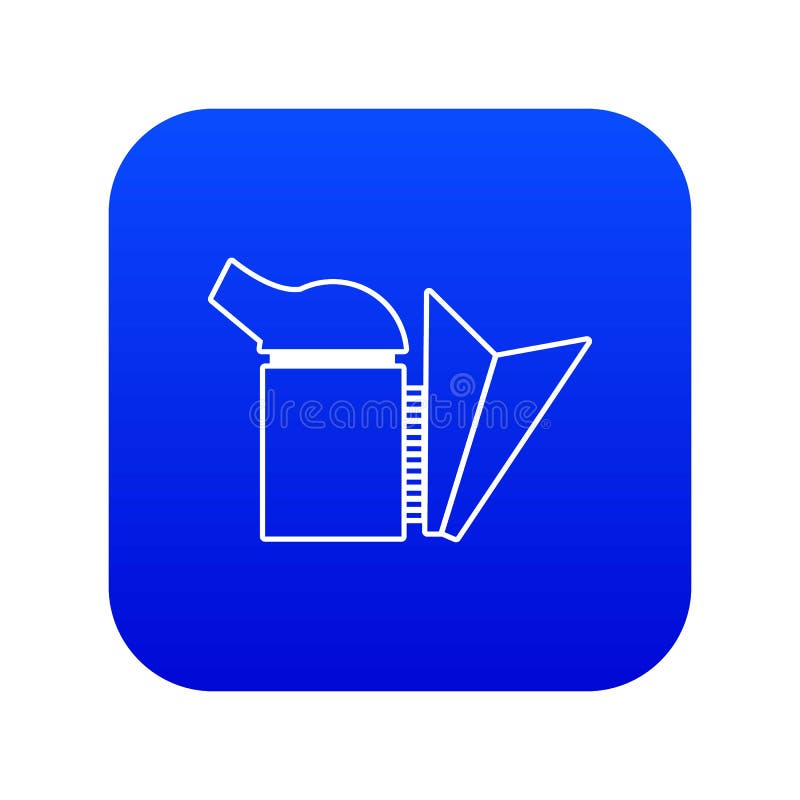 Beehive Smoker Icon Blue Vector Stock Vector - Illustration of hive ...