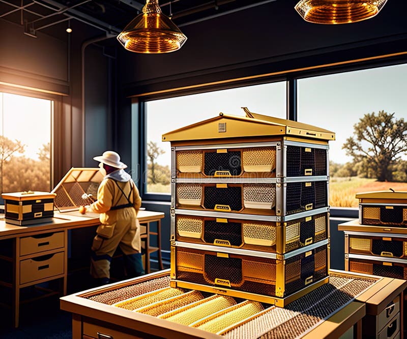 Beekeeper. Fictional Workplace. Generative AI. Stock Illustration ...