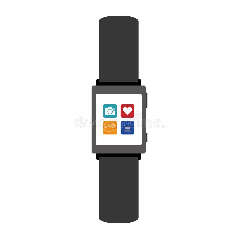 Beeld Van Het Smartwatch Het Digitale Accesory Pictogram Vector ...