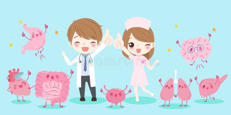 Beeldverhaal Artsen Met Orgaan Vector Illustratie - Illustration of ...