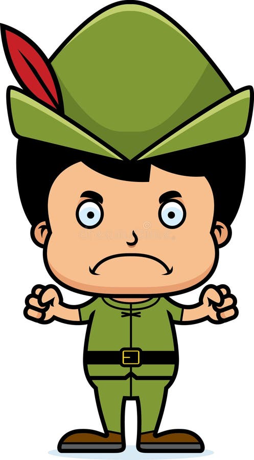 Beeldverhaal Boos Robin Hood Boy Vector Illustratie - Illustration of ...
