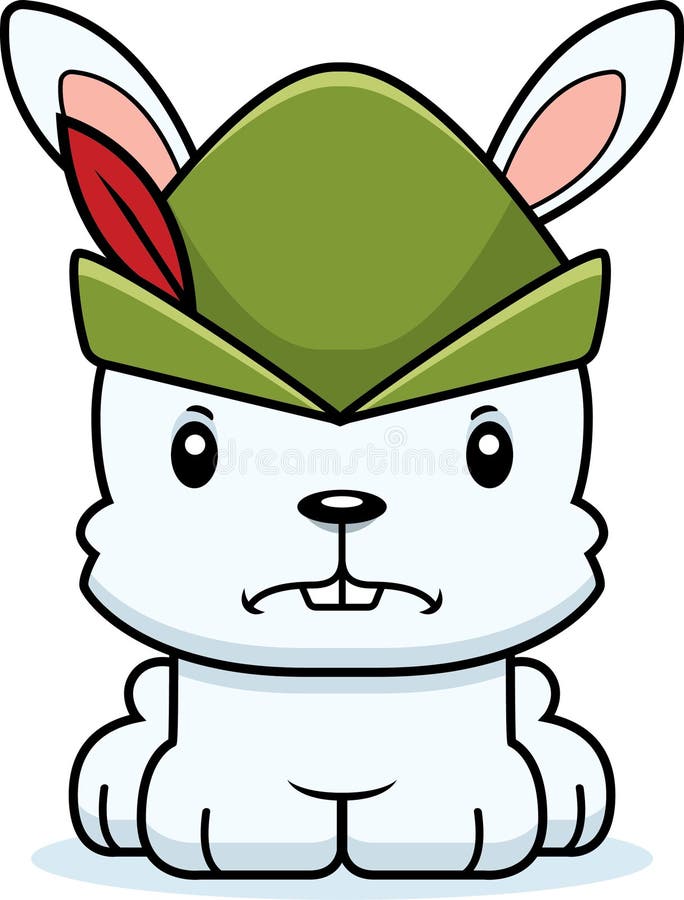 Beeldverhaal Boos Robin Hood Bunny Vector Illustratie - Illustration of ...