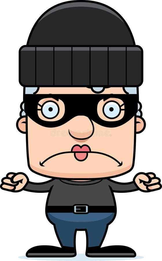 Beeldverhaal Boze Dief Woman Vector Illustratie - Illustration of ...